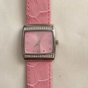 Mary Kay | Jewelry | Mary Kay Ladies Pink Face Watch With Crystals ...